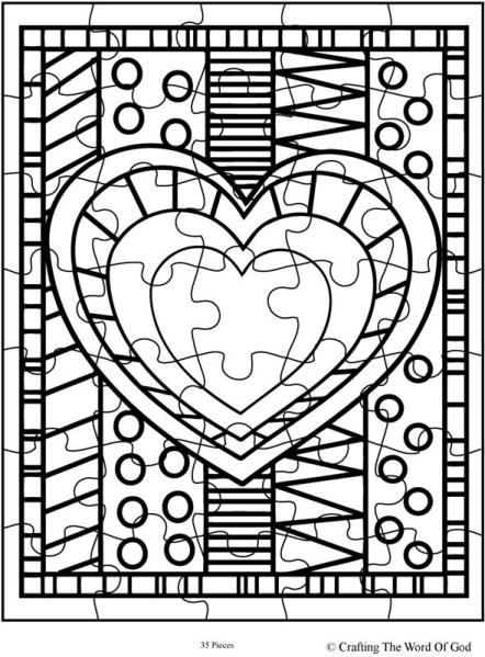 Heart Puzzle- Activity Sheet « Crafting The Word Of God