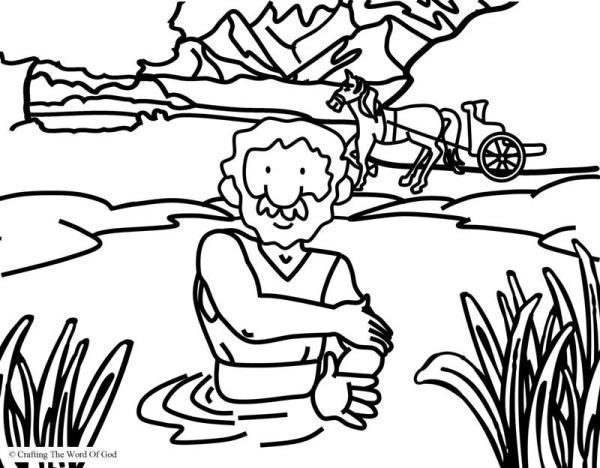 Naaman Is Healed- Coloring Page « Crafting The Word Of God
