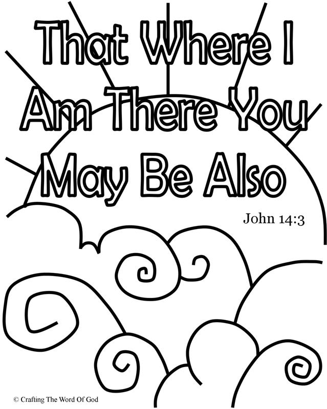 That Where I Am There You May Be Also- Coloring Page « Crafting The ...