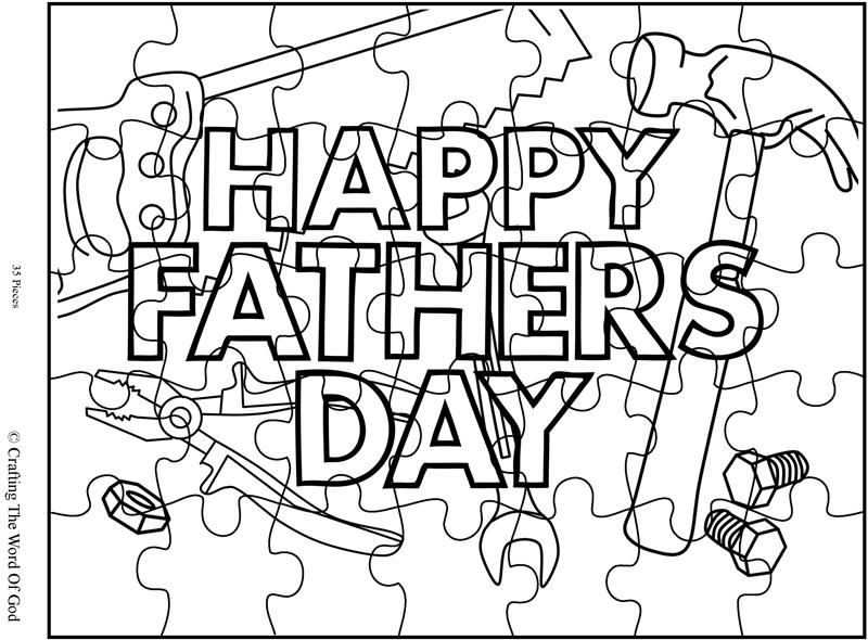 Happy Fathers Day 1 Puzzle- Activity Sheet « Crafting The Word Of God