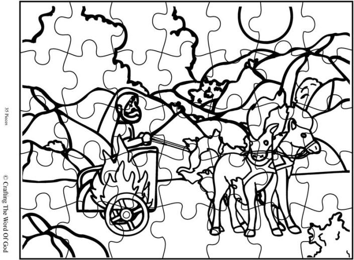 Elijah Taken Up To Heaven Puzzle- Activity Sheet « Crafting The Word Of God
