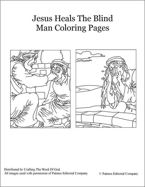 Jesus Heals The Blind Man- Coloring Pages « Crafting The Word Of God