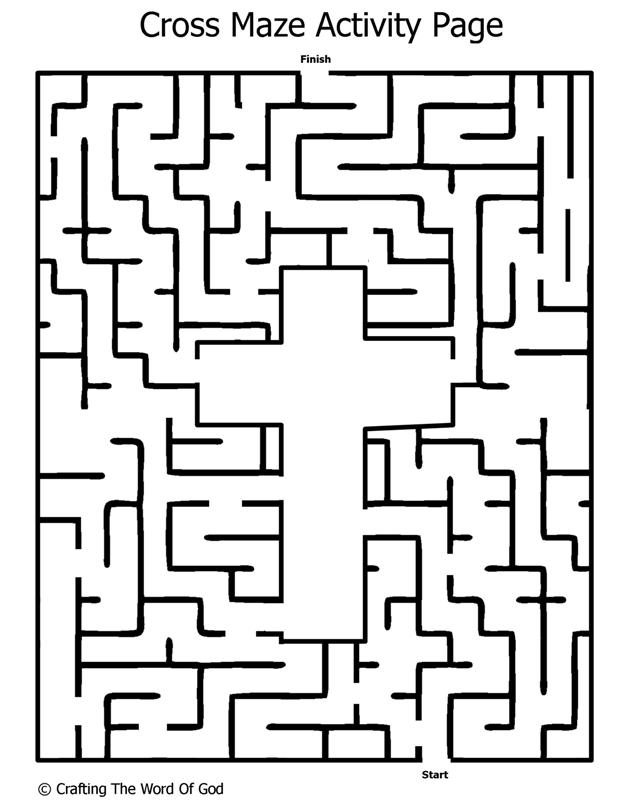 Cross Maze- Activity Page « Crafting The Word Of God