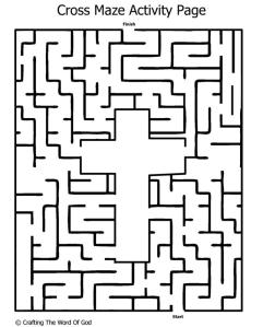 Cross Maze- Activity Page « Crafting The Word Of God